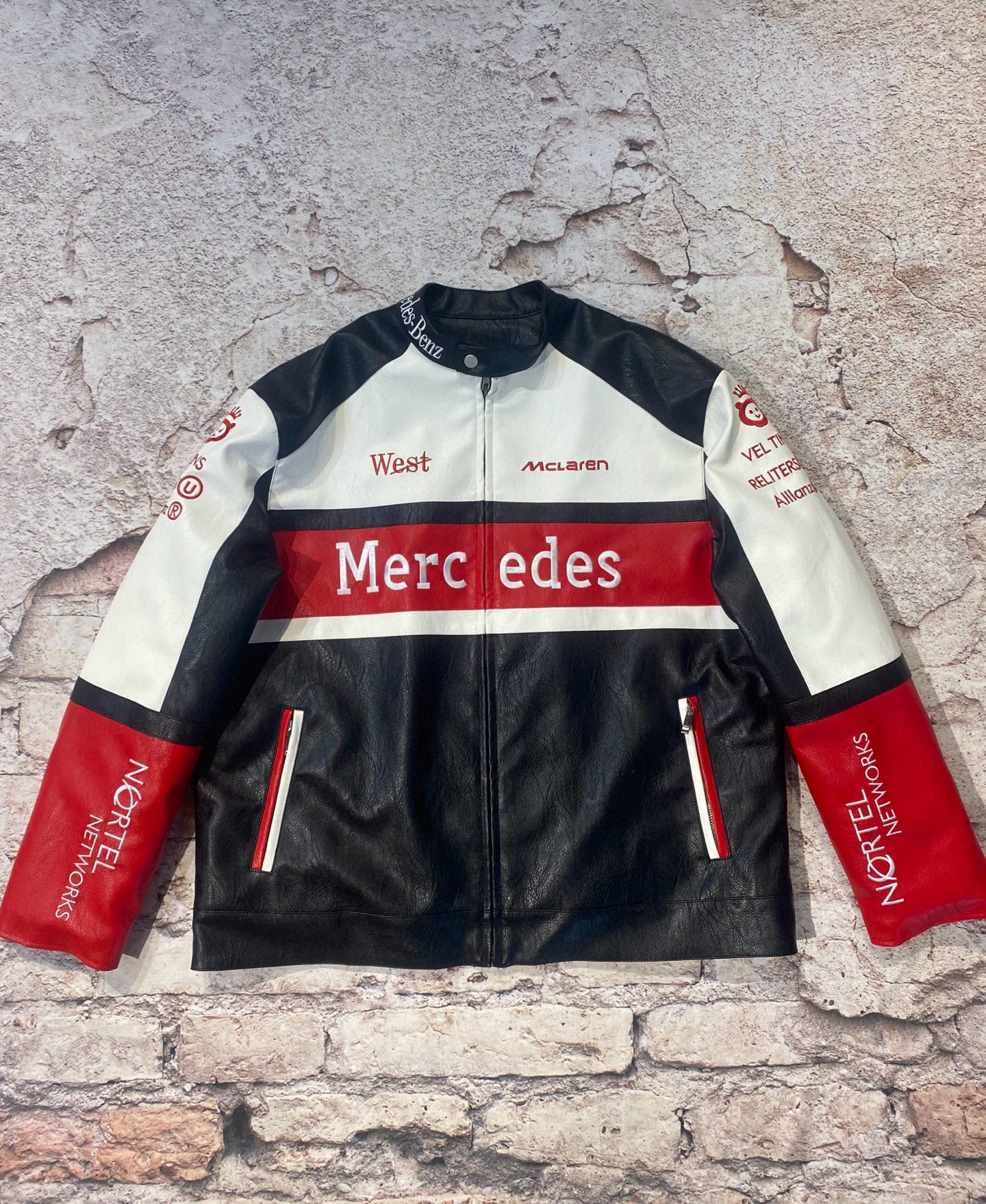 Mercedes x McLaren Leather Vintage Racing Jacket – SHABA Speed